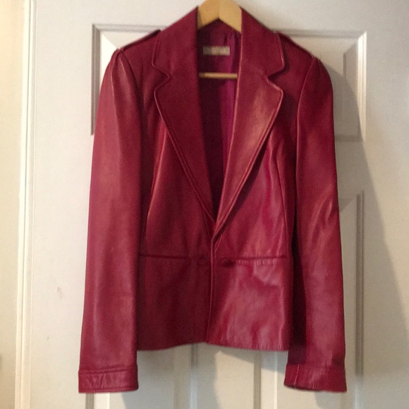 Luca Luca | Jackets & Coats | Luca Luca Genuine Leather 6 Pinkishred ...